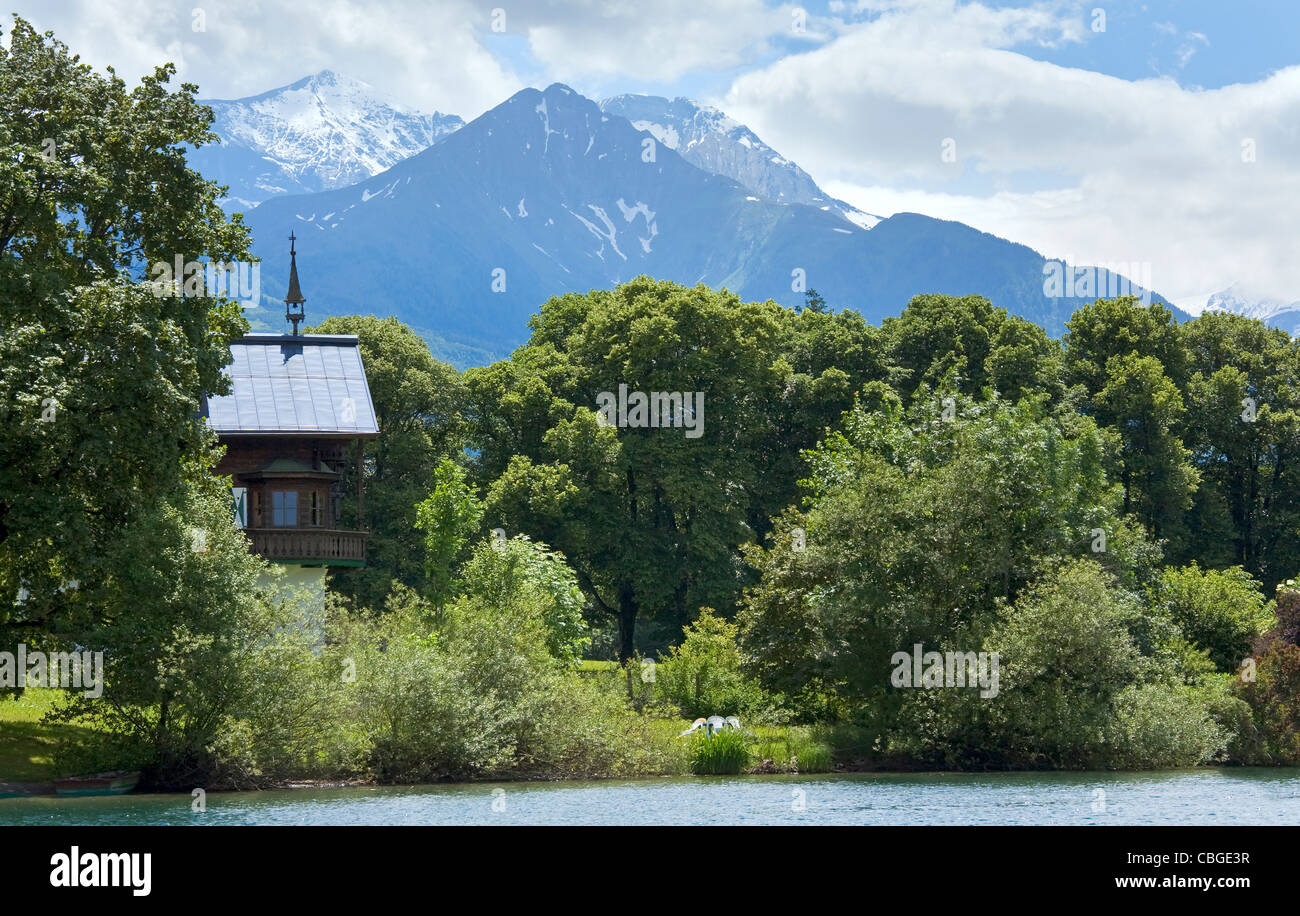 Beautiful summer Alpine lake Zeller See view (Austria, Zell am See ...
