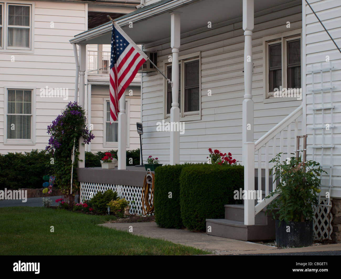 Downtown of Linglestown, Pennsylvania during 4th of July Stock Photo ...