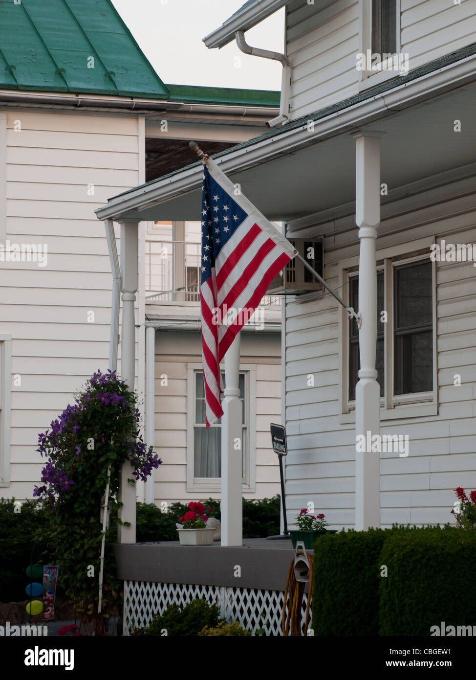 Downtown of Linglestown, Pennsylvania during 4th of July Stock Photo ...