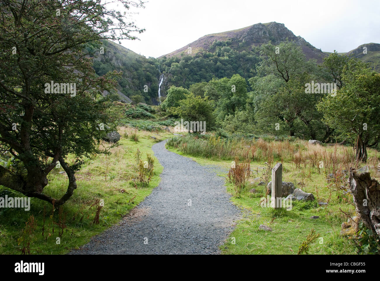 Footpath to Aber Falls Stock Photo - Alamy