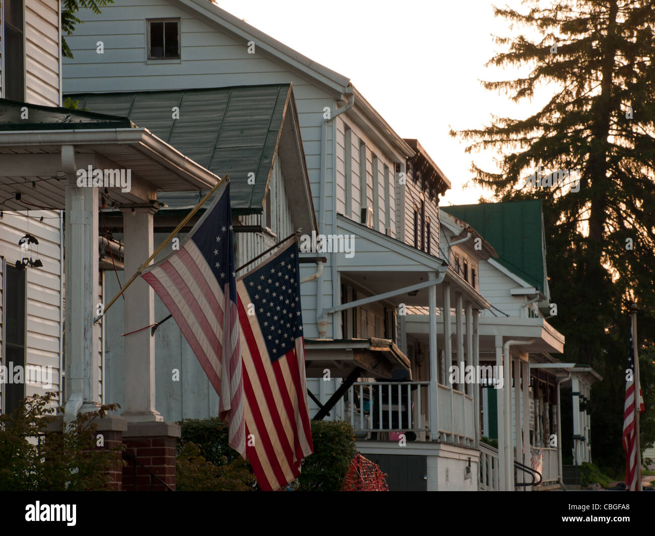 Downtown of Linglestown, Pennsylvania during 4th of July Stock Photo ...