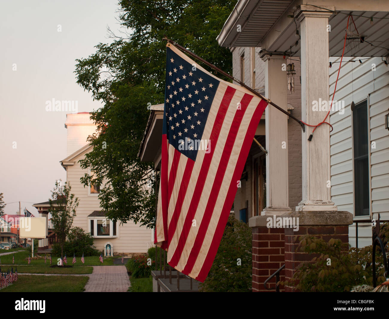 Downtown of Linglestown, Pennsylvania during 4th of July Stock Photo ...