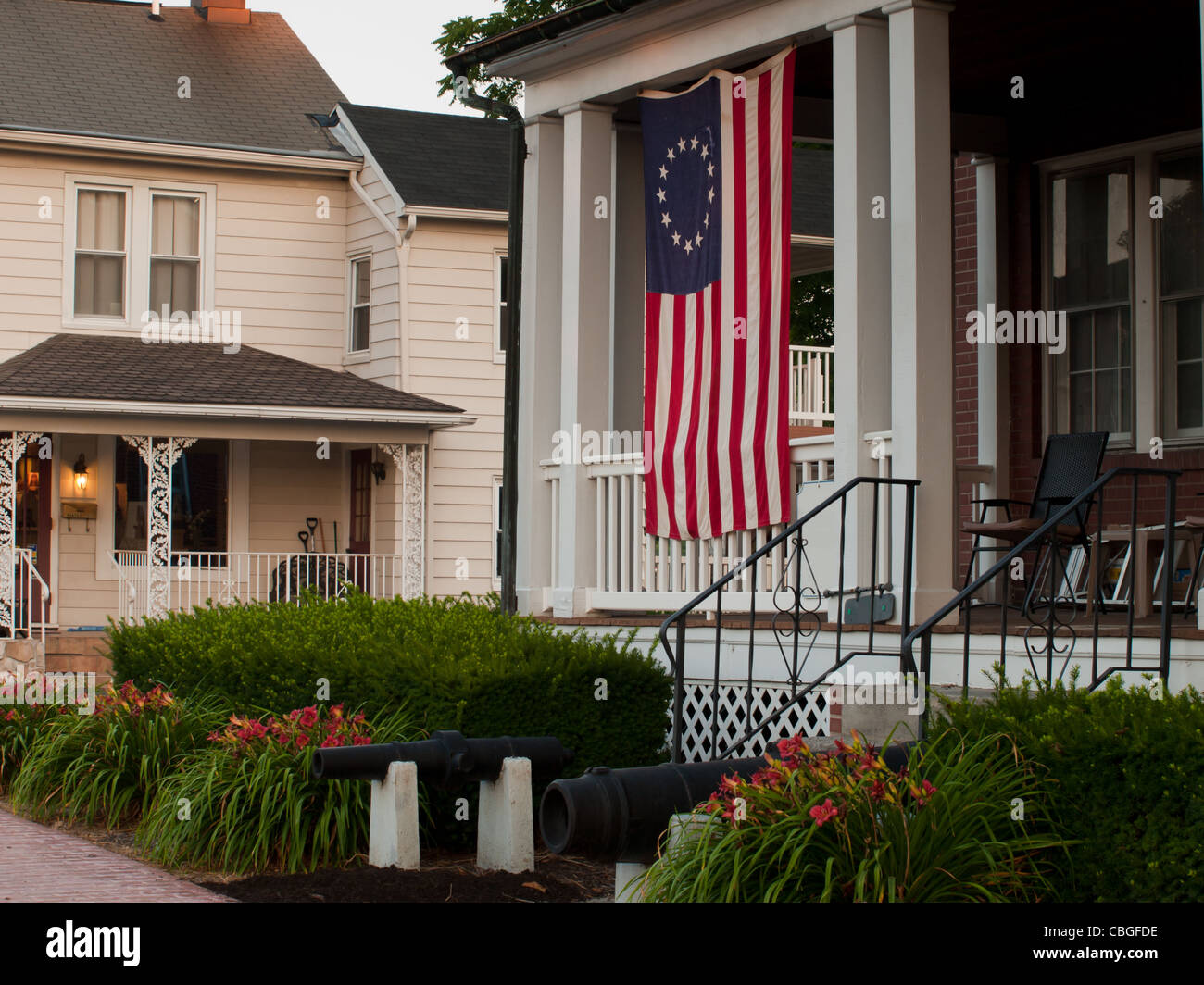 Downtown of Linglestown, Pennsylvania during 4th of July Stock Photo ...