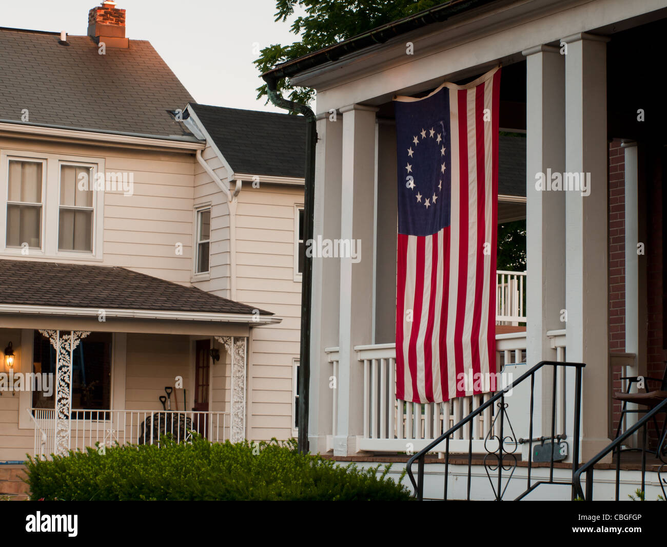Downtown of Linglestown, Pennsylvania during 4th of July Stock Photo ...