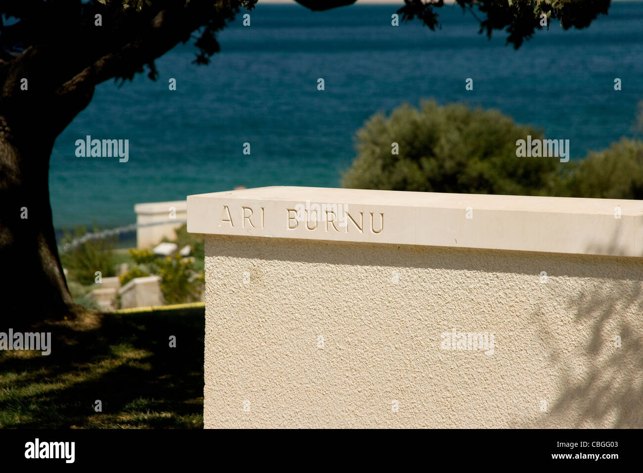Ari Burnu Cemetery in Anzac cove in the Anzac area of Gallipoli, Turkey ...