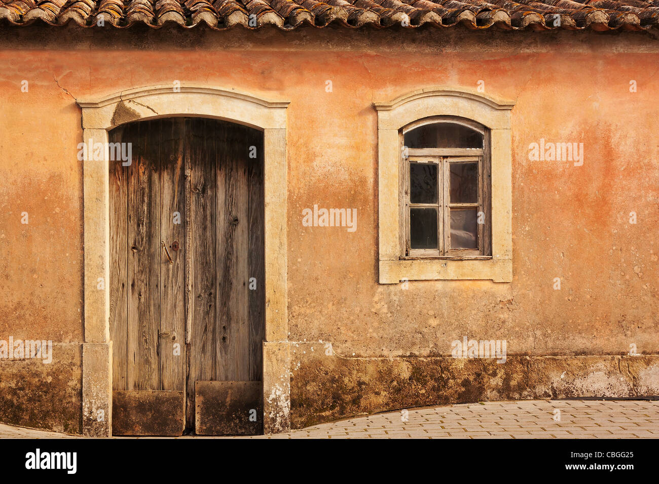 Old Abandoned building facade Stock Photo - Alamy