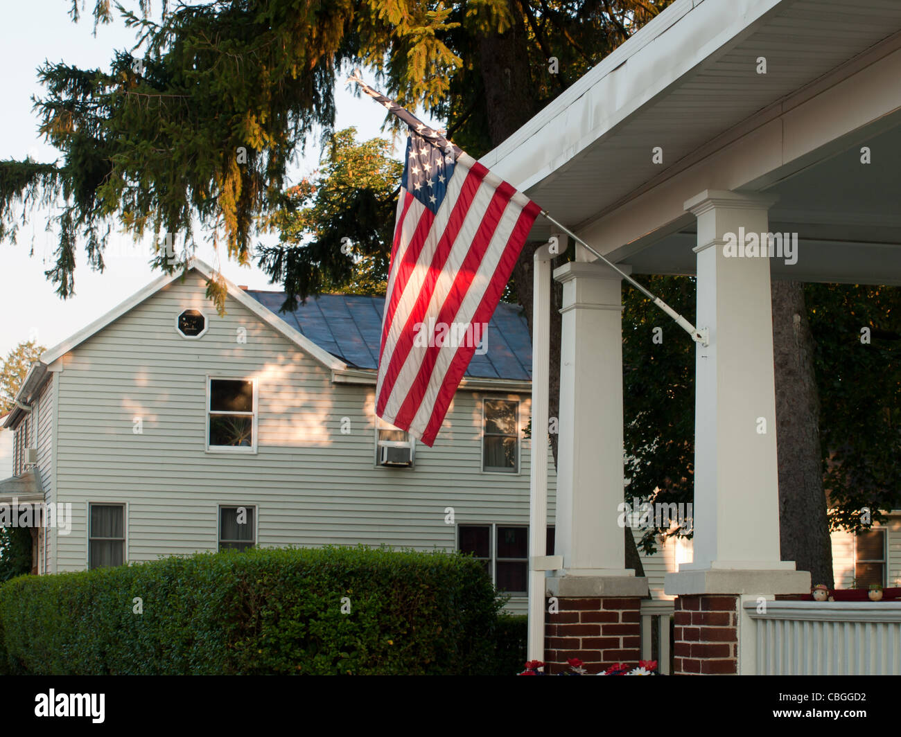 Downtown of Linglestown, Pennsylvania during 4th of July Stock Photo ...