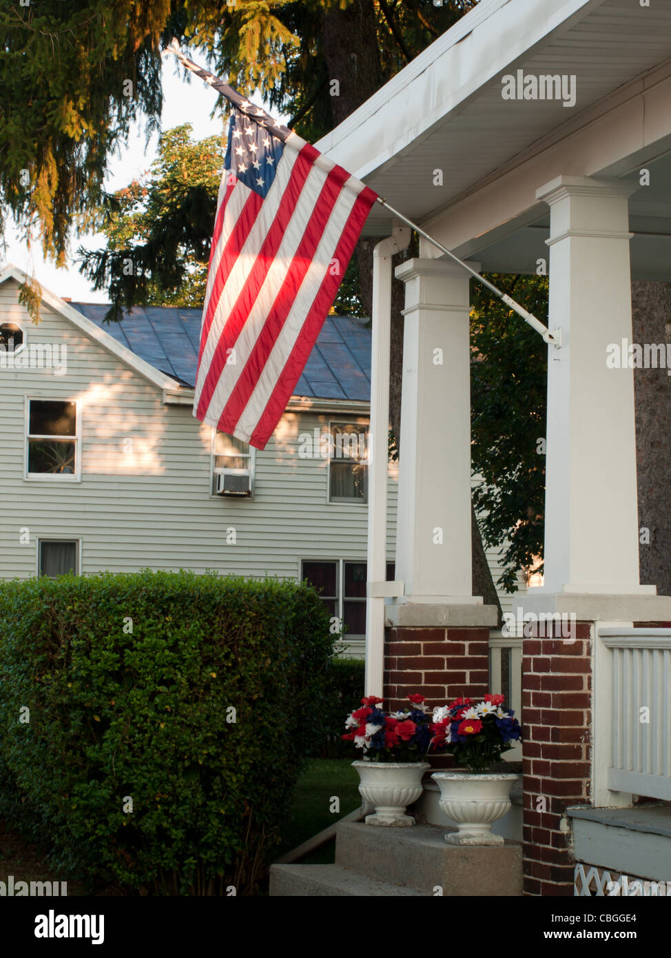 Downtown of Linglestown, Pennsylvania during 4th of July Stock Photo ...