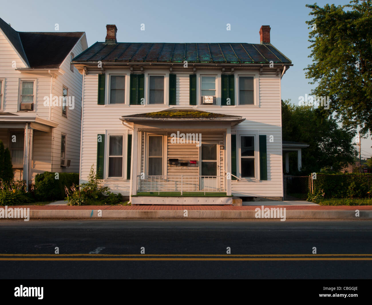 Old house on main street in downtown of Linglestown, Pennsylvania Stock ...