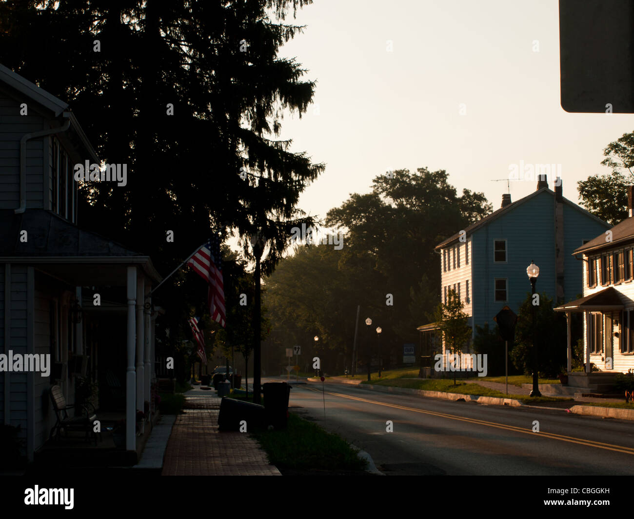 Downtown of Linglestown, Pennsylvania during 4th of July Stock Photo ...