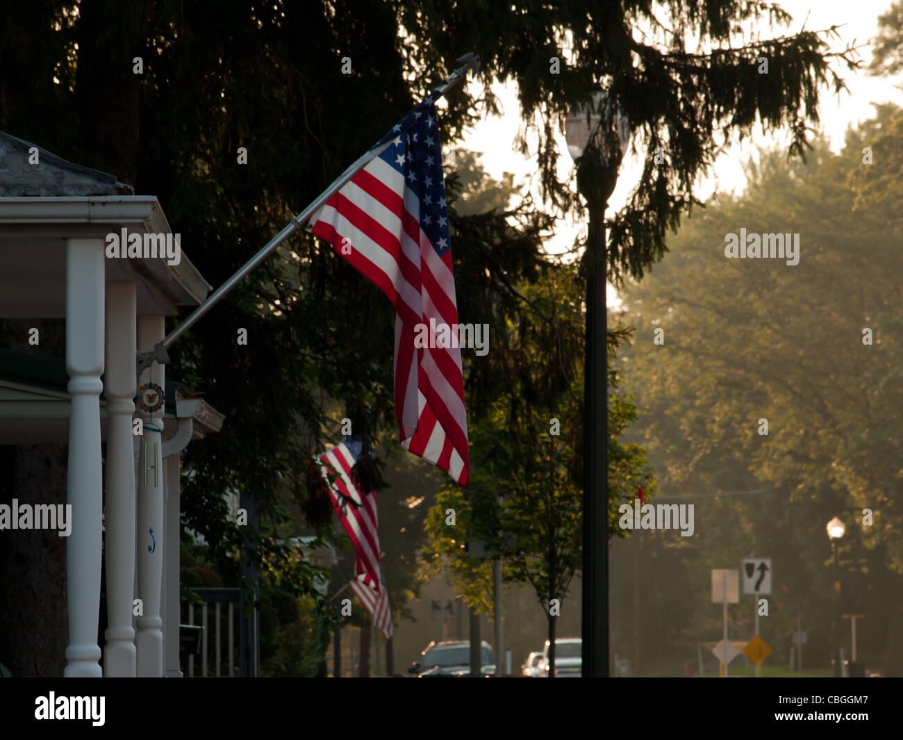 Downtown of Linglestown, Pennsylvania during 4th of July Stock Photo ...