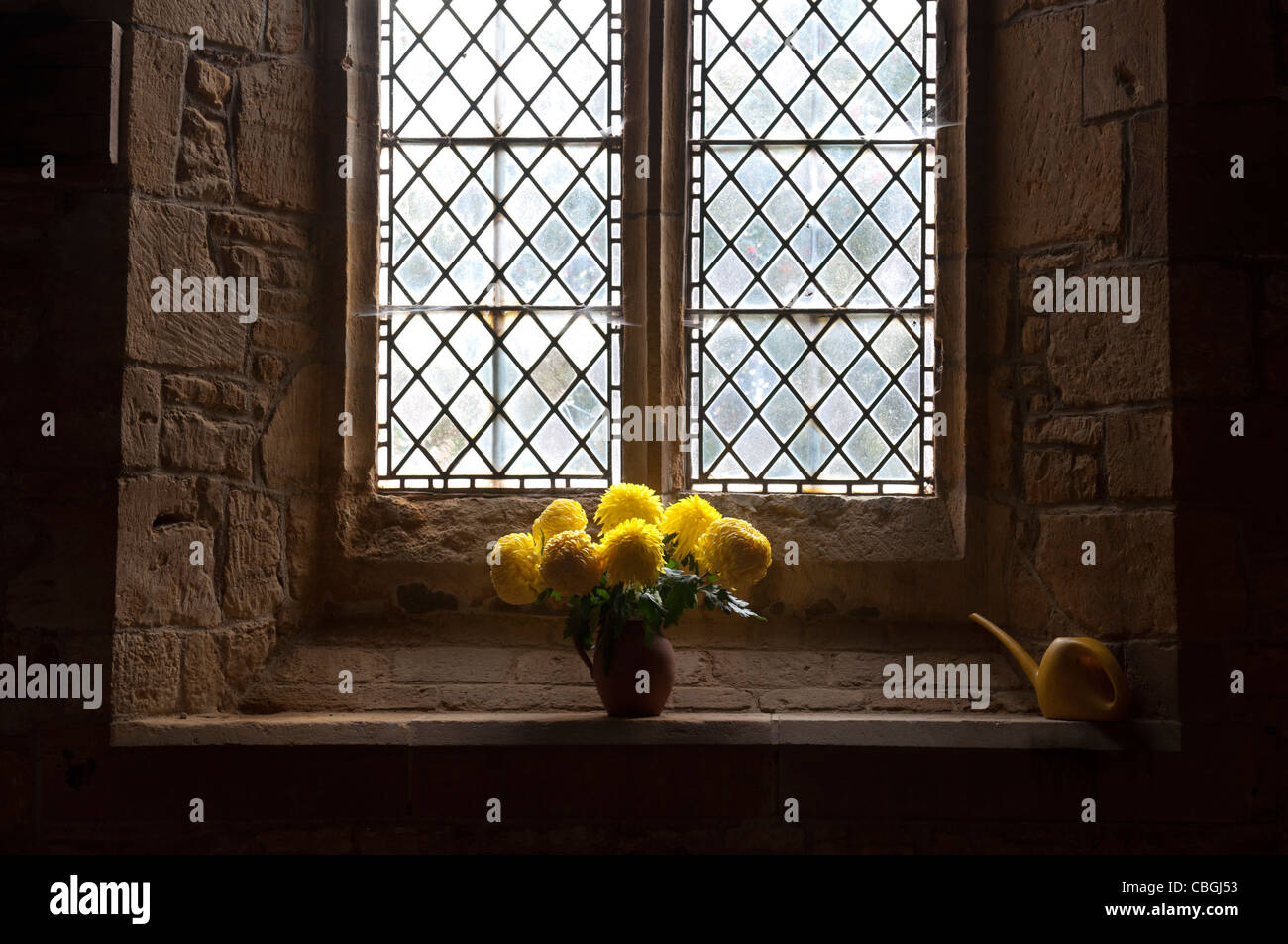 Window in All Saints Church, Harpole, Northamptonshire, England, UK ...