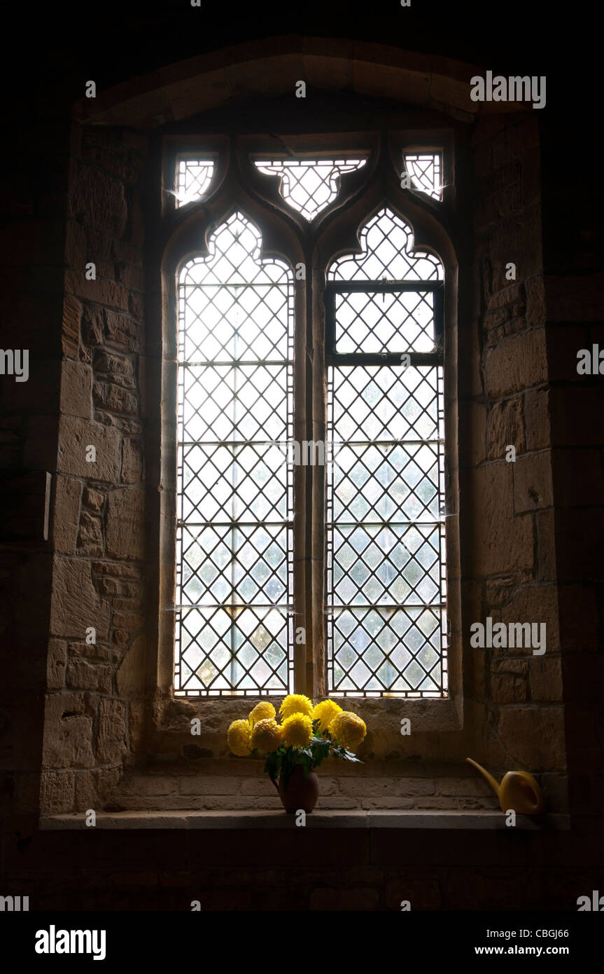 Window in All Saints Church, Harpole, Northamptonshire, England, UK ...