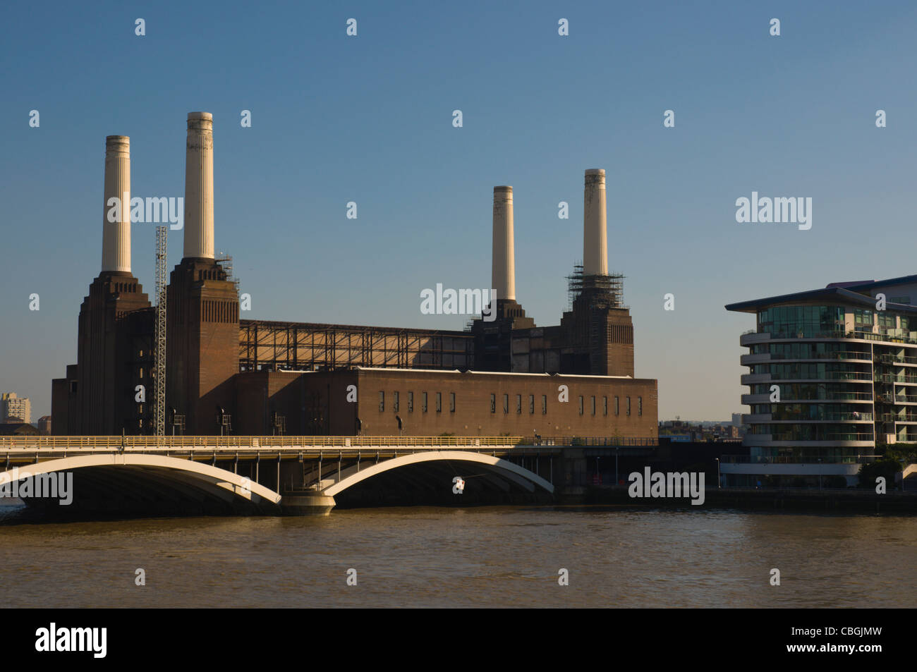 Battersea power station and new residential buildings west London ...
