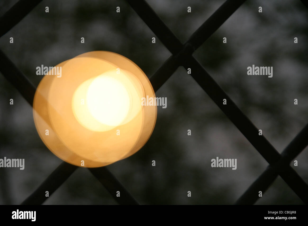 table lamp reflection on window at night Stock Photo - Alamy