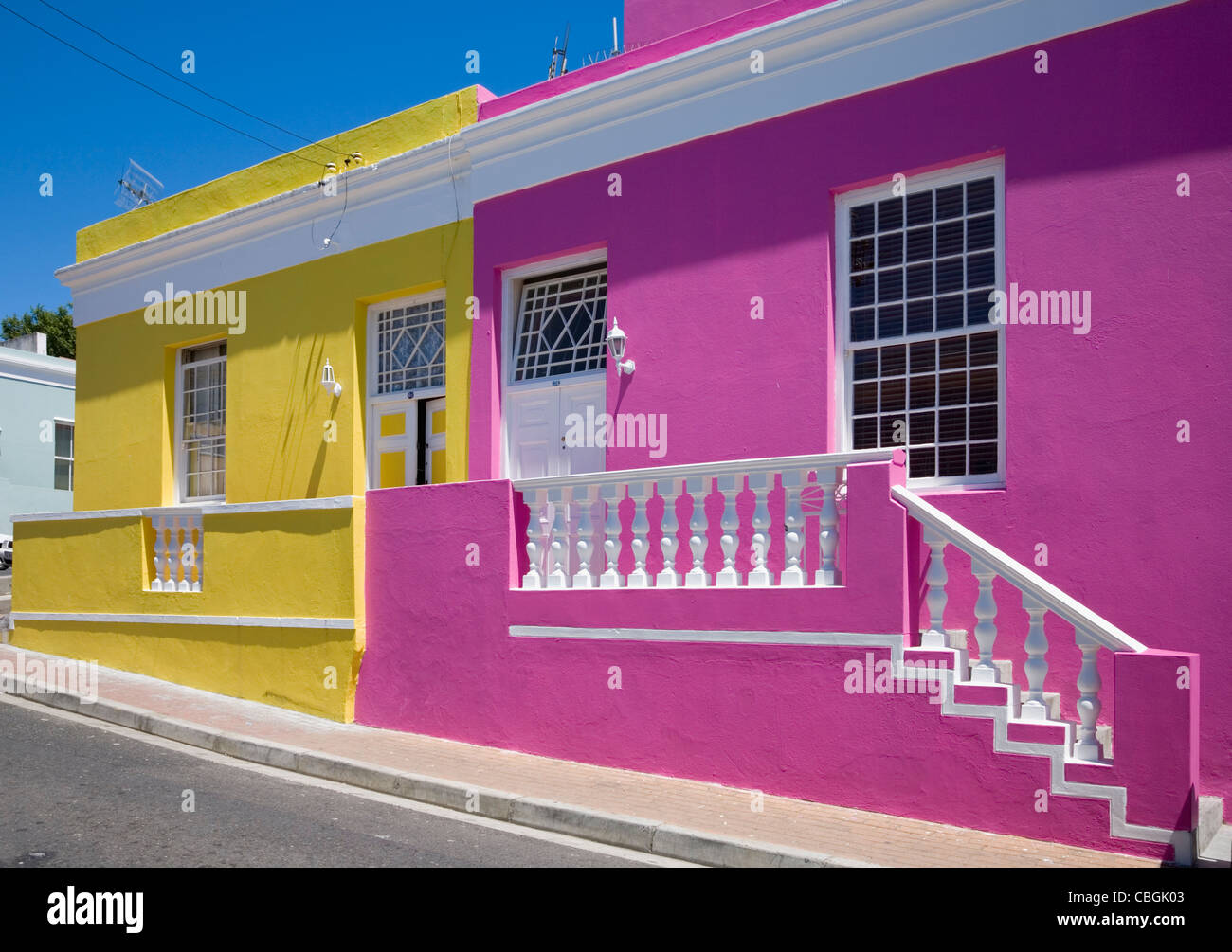 Multicolour Houses in the Bo-Kaap area of Cape Town. South Africa Stock ...