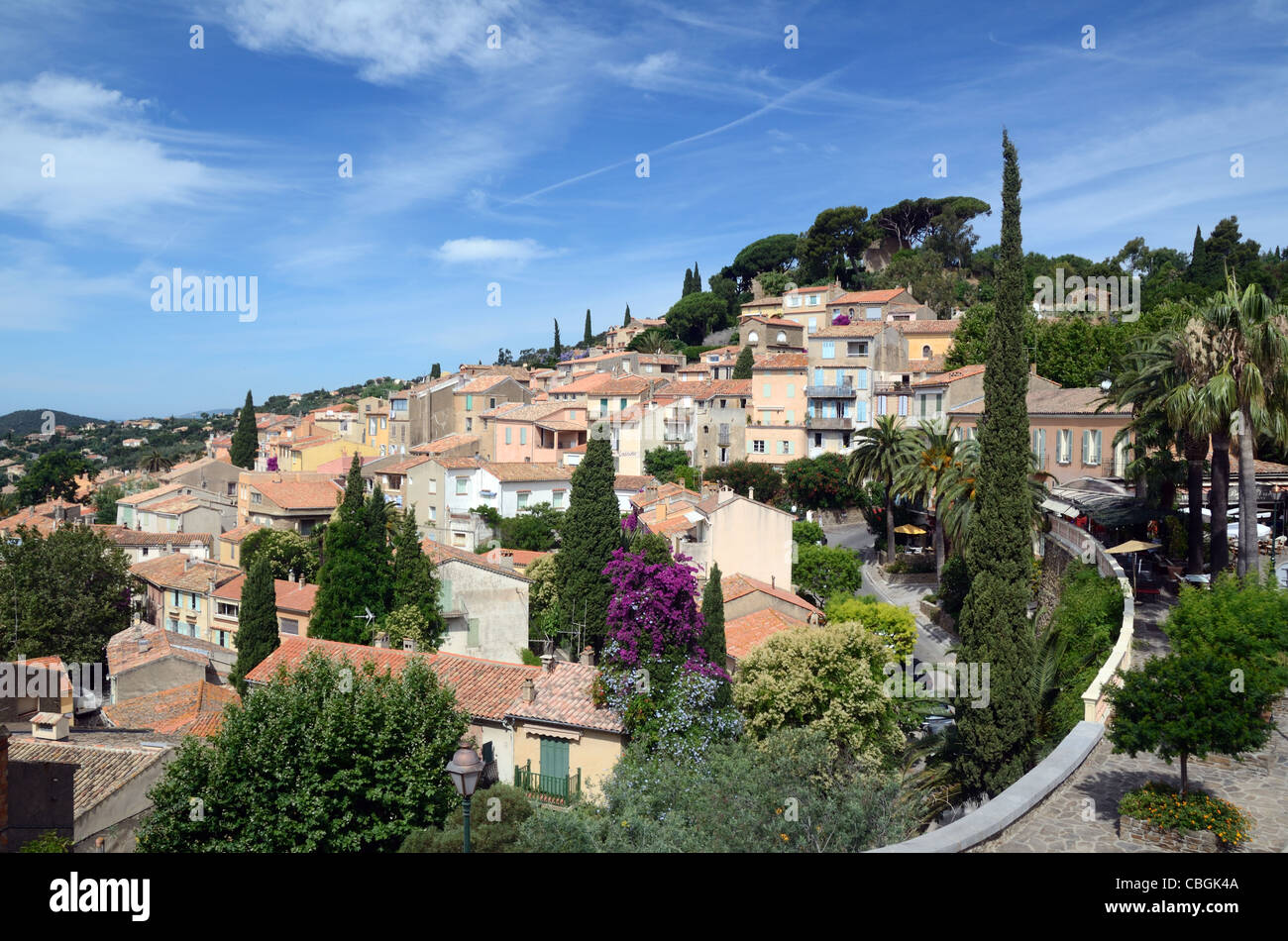 Panoramic View over the Historic District or Old Village of Bormes-les ...