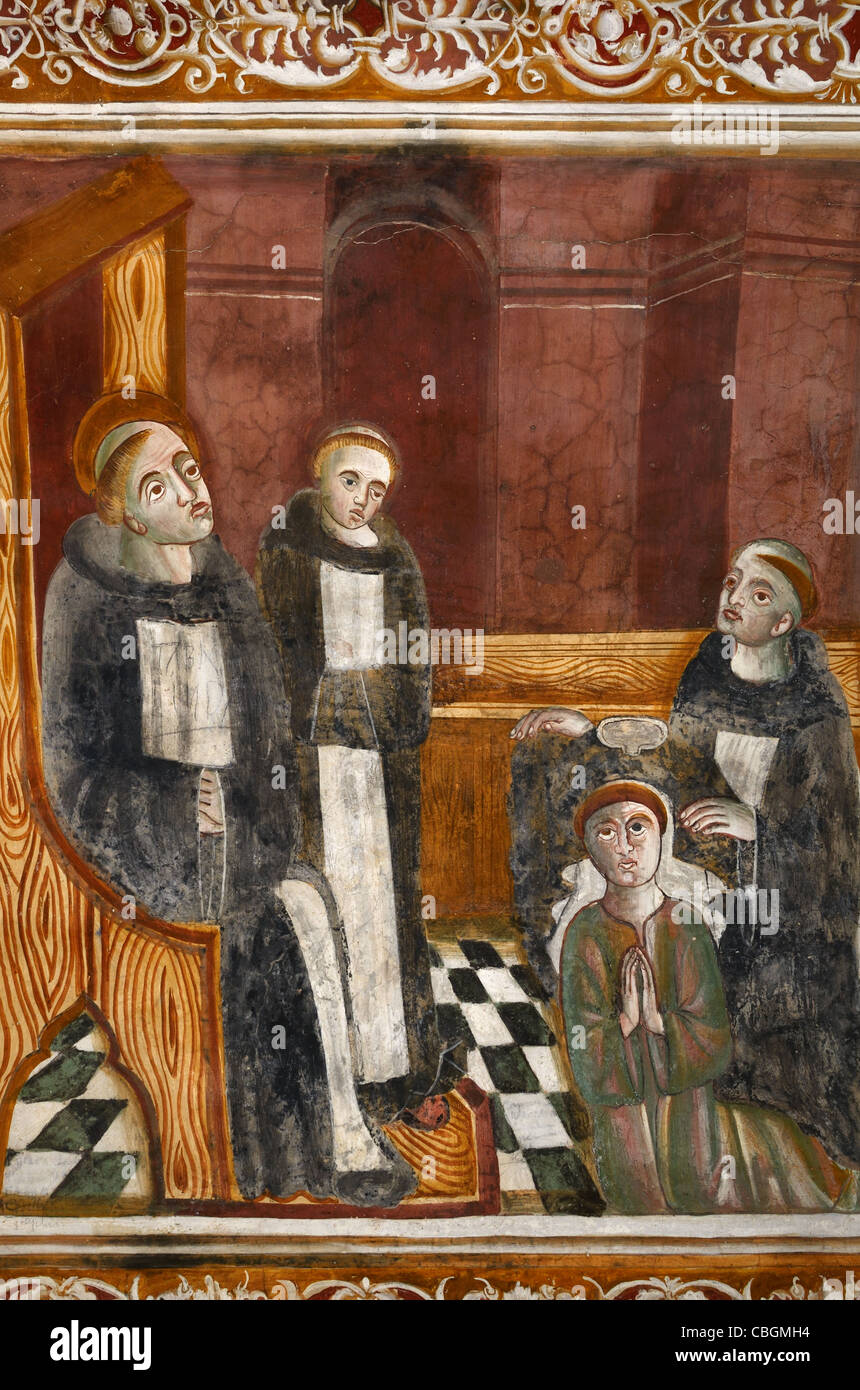 Saint Bernard of Menthon, Fresco by Andrea de Cella (1510), Chapel of ...