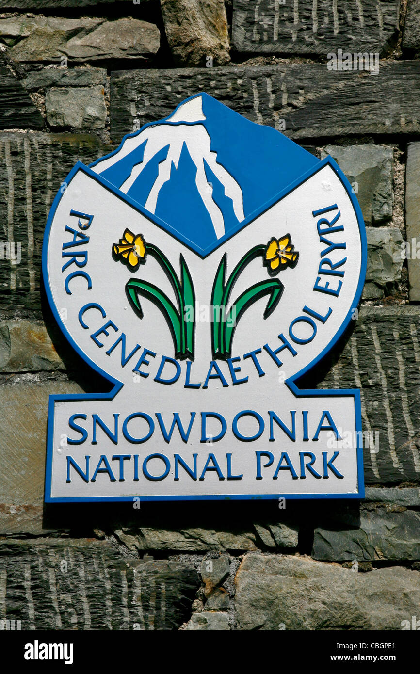 Snowdonia national park sign hi-res stock photography and images - Alamy