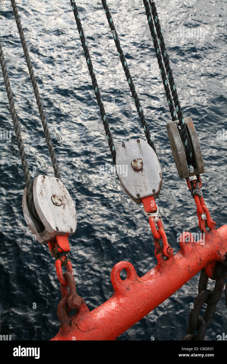 vessel equipment. Rigging Stock Photo - Alamy