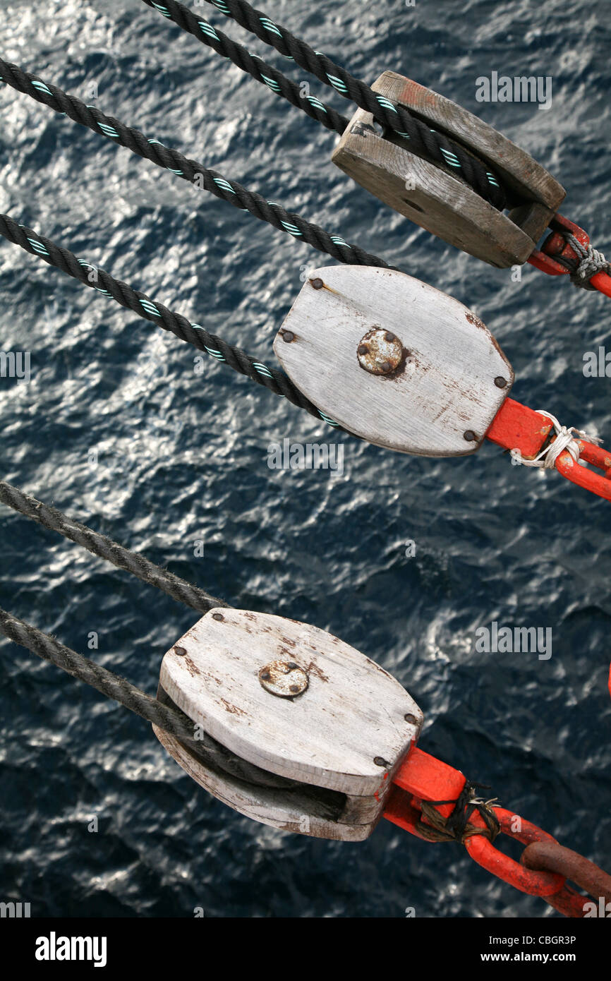 vessel equipment. Rigging Stock Photo - Alamy