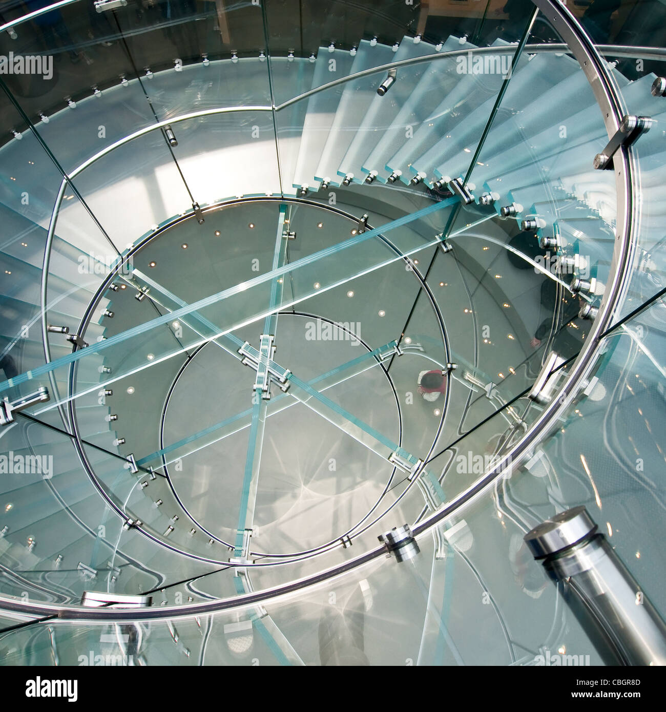 Glass spiral staircase Stock Photo - Alamy