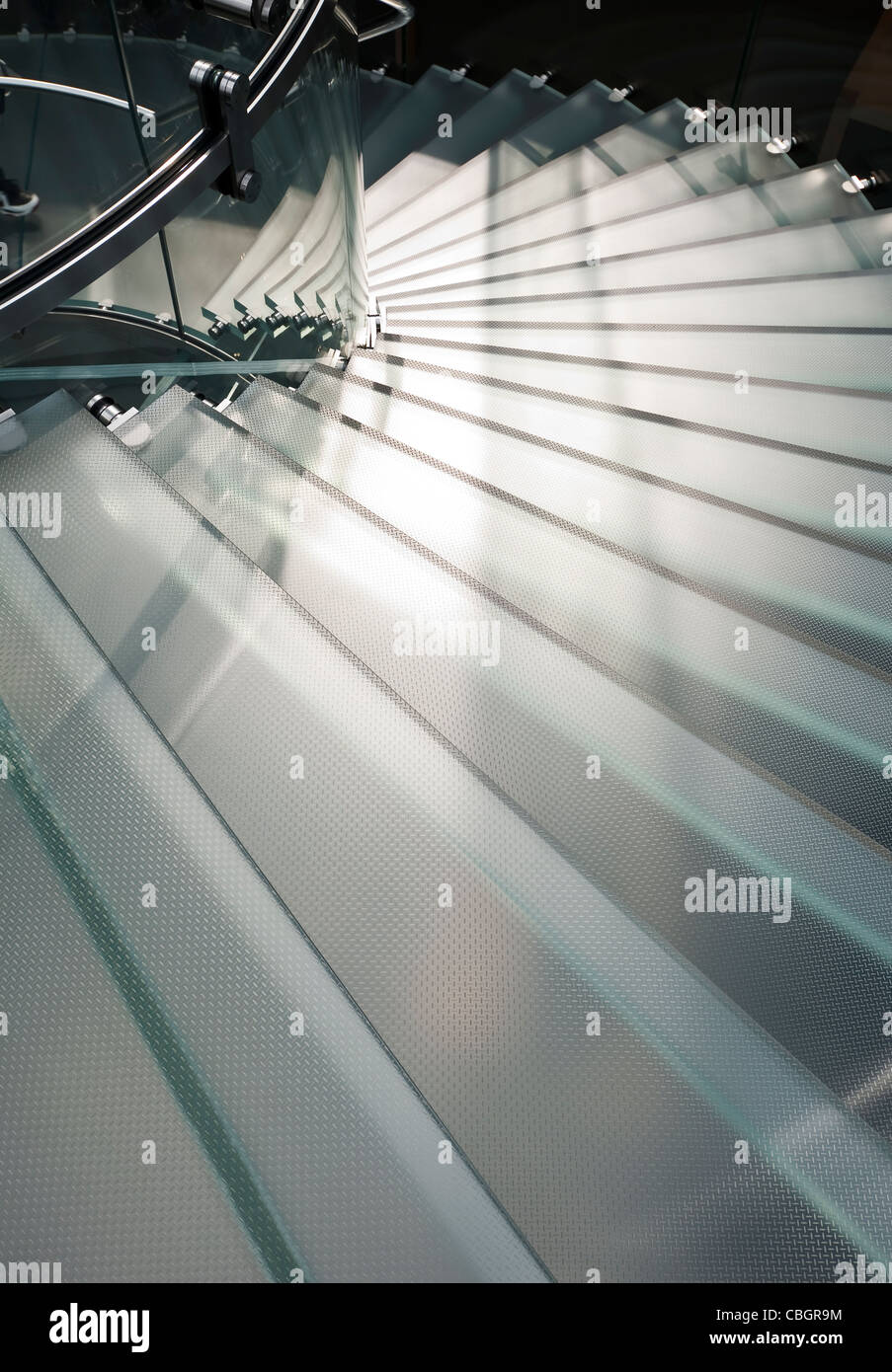 Abstract view of a spiral stair case from above Stock Photo - Alamy