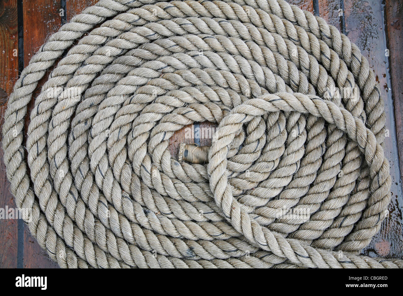 vessel equipment. Rigging. rope Stock Photo - Alamy