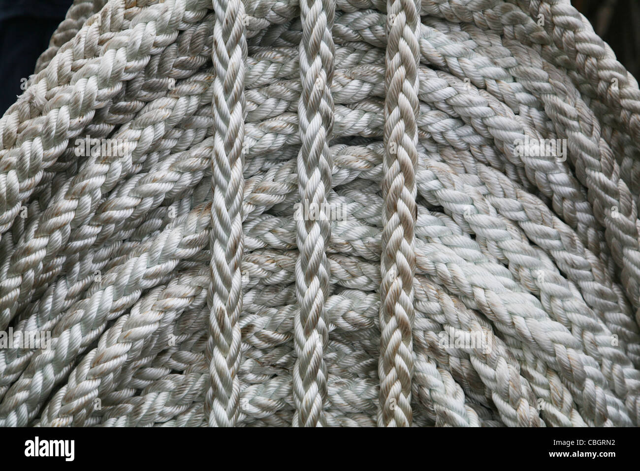 vessel equipment. Rigging. rope Stock Photo - Alamy