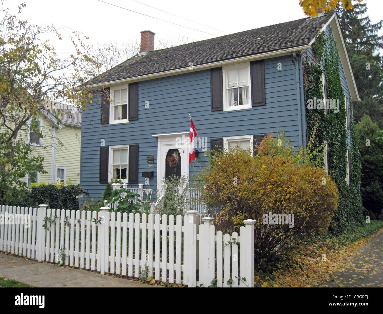 NIAGARA ON THE LAKE, Canada. Typical distinctive timber framed house ...