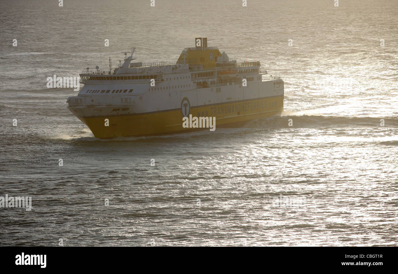 Transmanche Ferries 'Seven Sisters' enters Newhaven Harbour from Dieppe ...