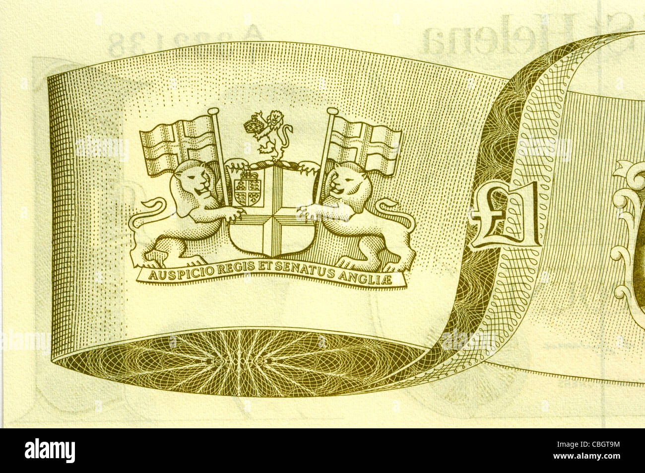 St Helena 1 One Pound Bank Note Stock Photo - Alamy