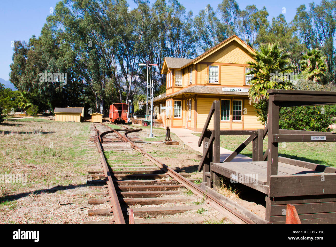 Historic railroad station in Goleta, California Stock Photo - Alamy