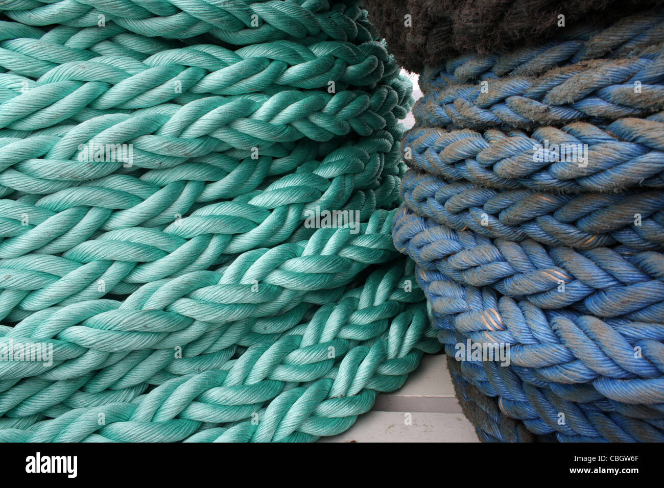 vessel equipment. Rigging. rope Stock Photo - Alamy