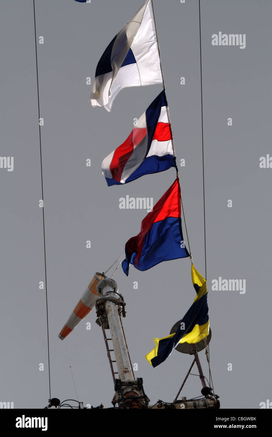 Tags by the ship Stock Photo - Alamy