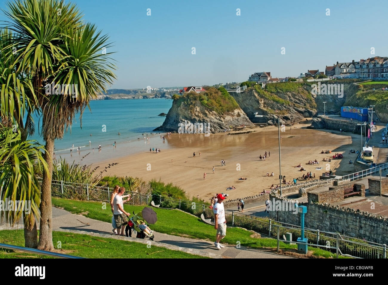 Towan beach at Newquay, on the north Cornish coast Stock Photo - Alamy