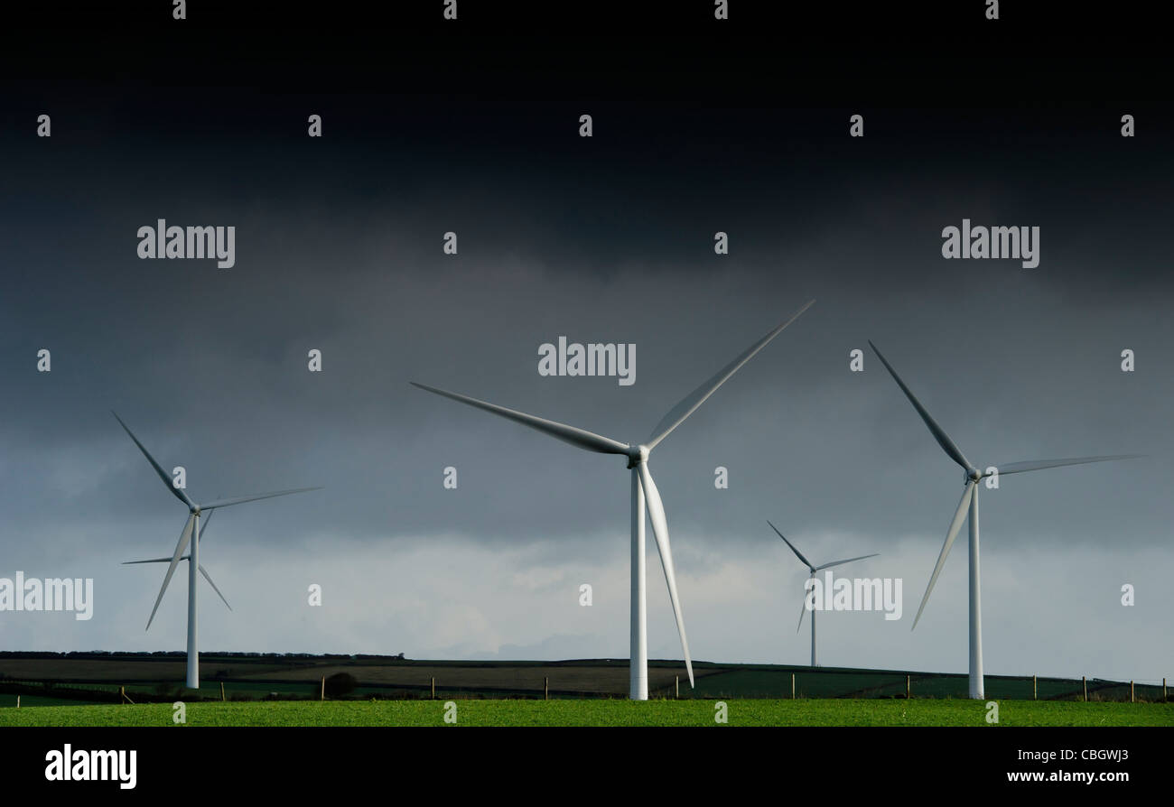Fullabrook Down wind farm , Ilfracombe, Devon Stock Photo - Alamy