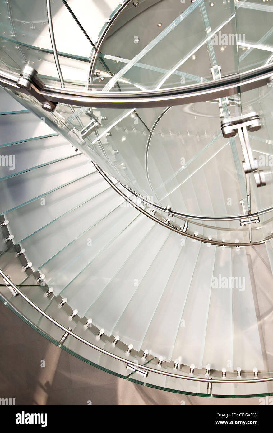 Abstract view of a spiral stair case from above Stock Photo - Alamy