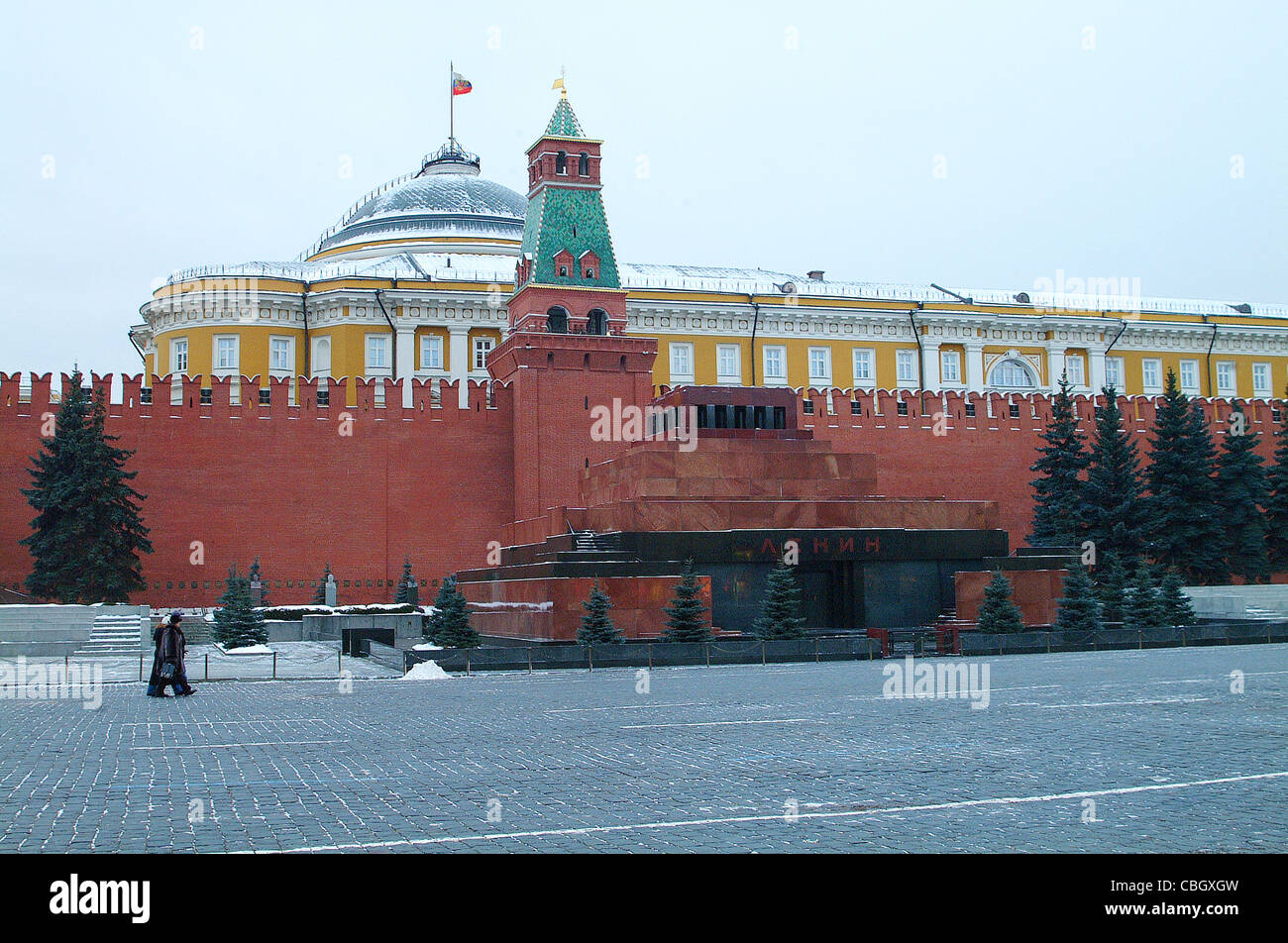 Mausoleum of Lenin in winter. Red Square, Moscow Stock Photo - Alamy