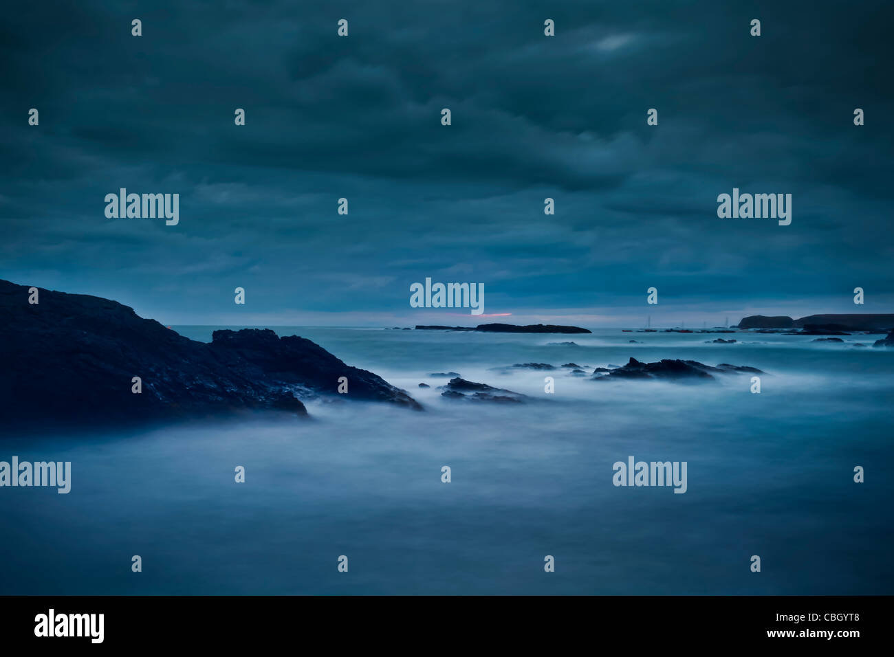 A Welsh seascape, taken at Trearddur Bay, Anglesey, Wales Stock Photo ...