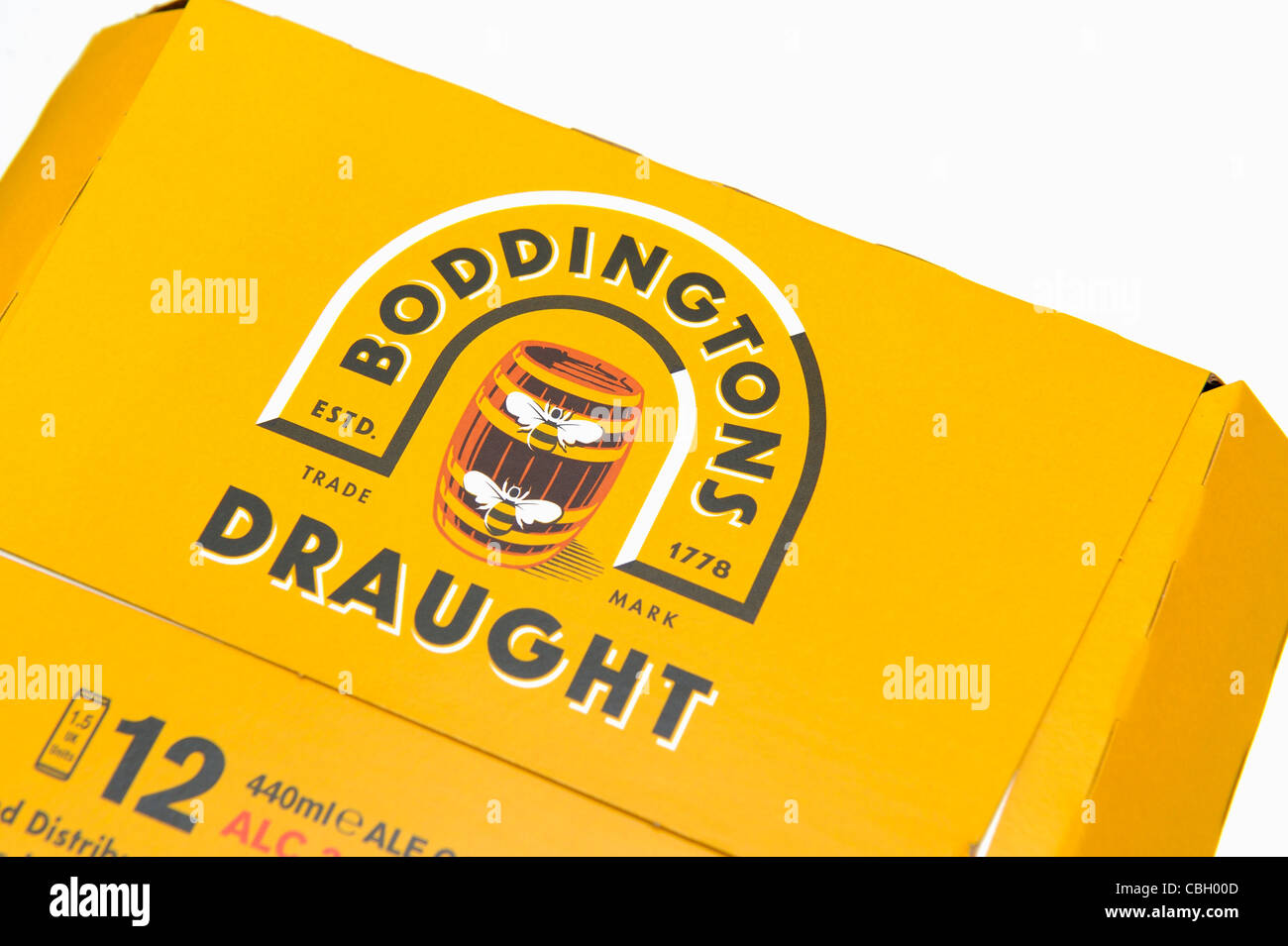 12 pack of boddingtons draught bitter england UK Stock Photo - Alamy