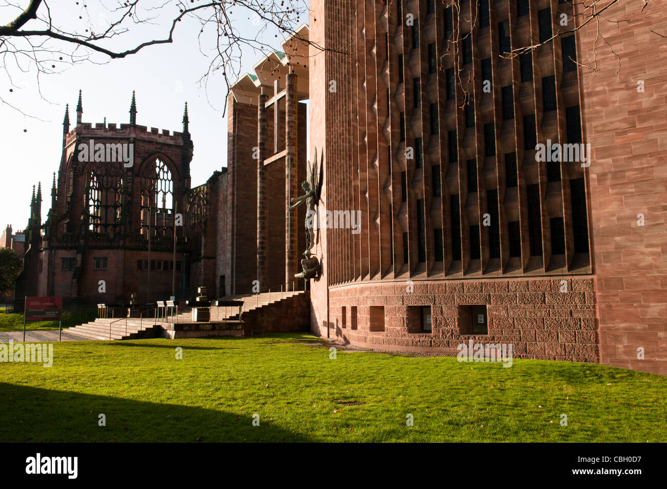 Old and New Coventry Cathedrals Stock Photo - Alamy