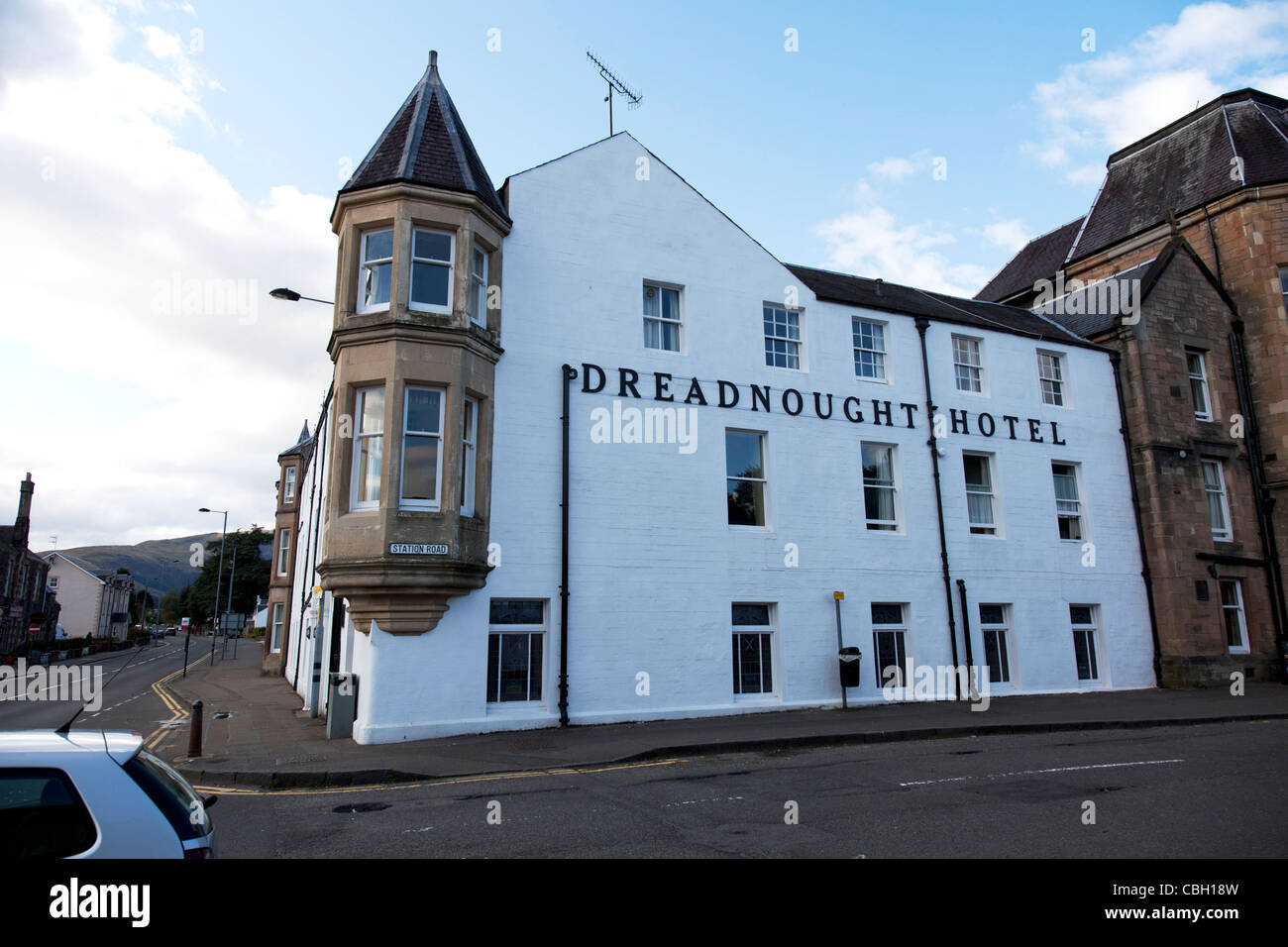 Dreadnought Hotel, Callander, Scotland, outside facade building ...