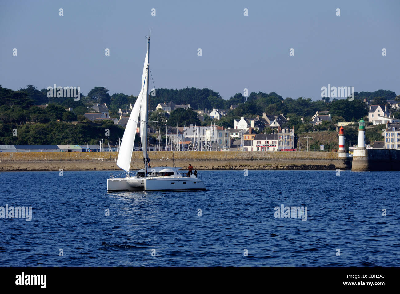 Port Tudy harbour,Ile de Groix,Island,Morbihan,Bretagne,Brittany,France ...