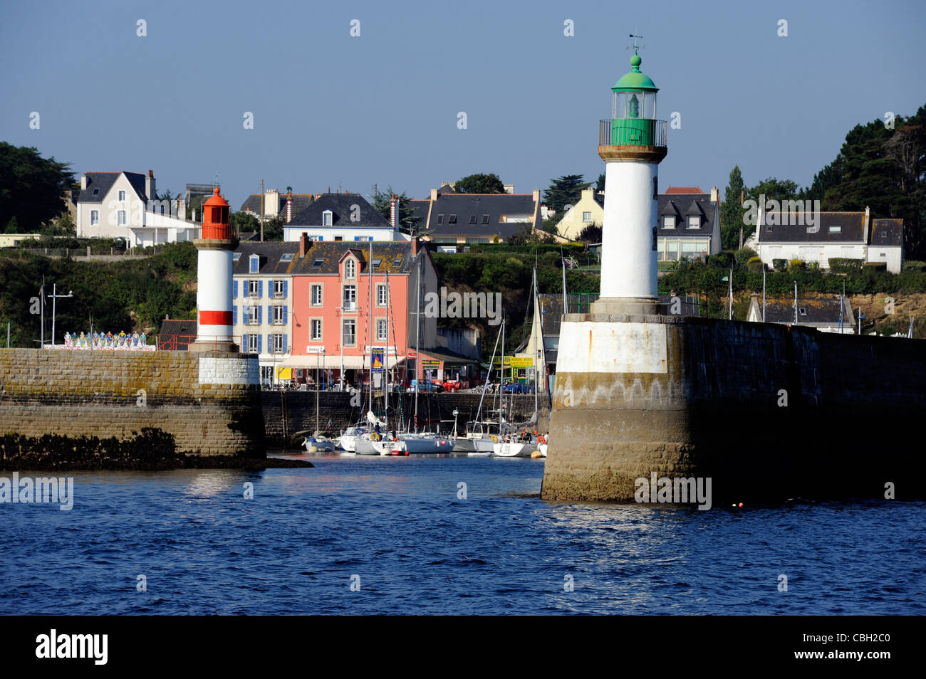 Port Tudy harbour,Ile de Groix,Island,Morbihan,Bretagne,Brittany,France ...