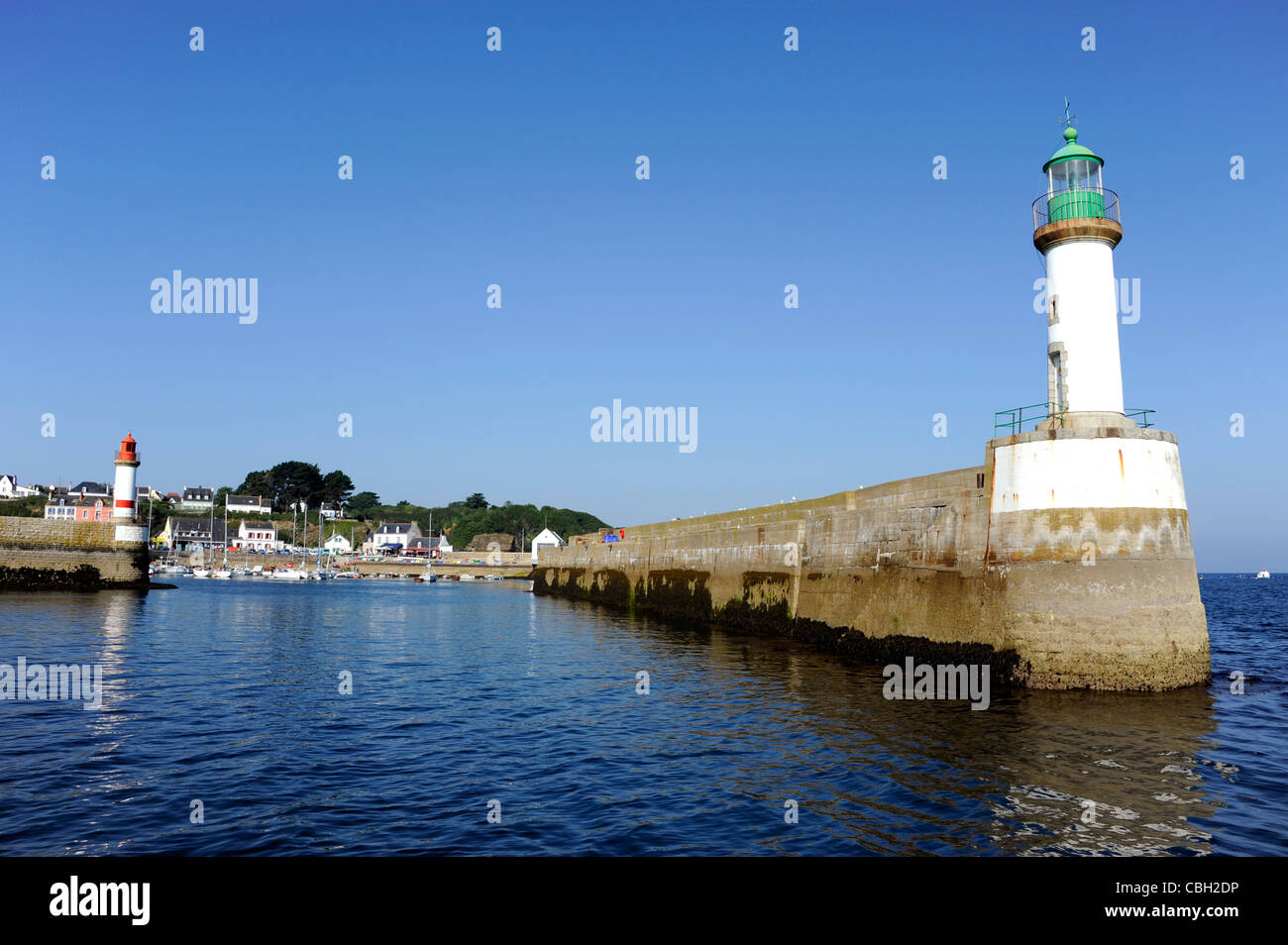 Port Tudy harbour,Ile de Groix,Island,Morbihan,Bretagne,Brittany,France ...