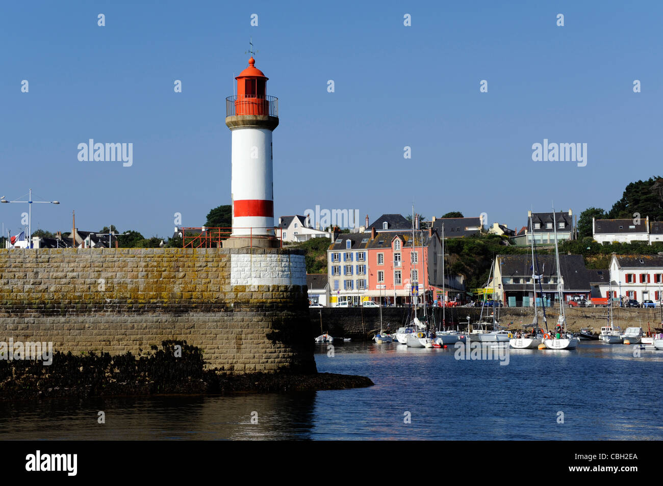 Port Tudy harbour,Ile de Groix,Island,Morbihan,Bretagne,Brittany,France ...