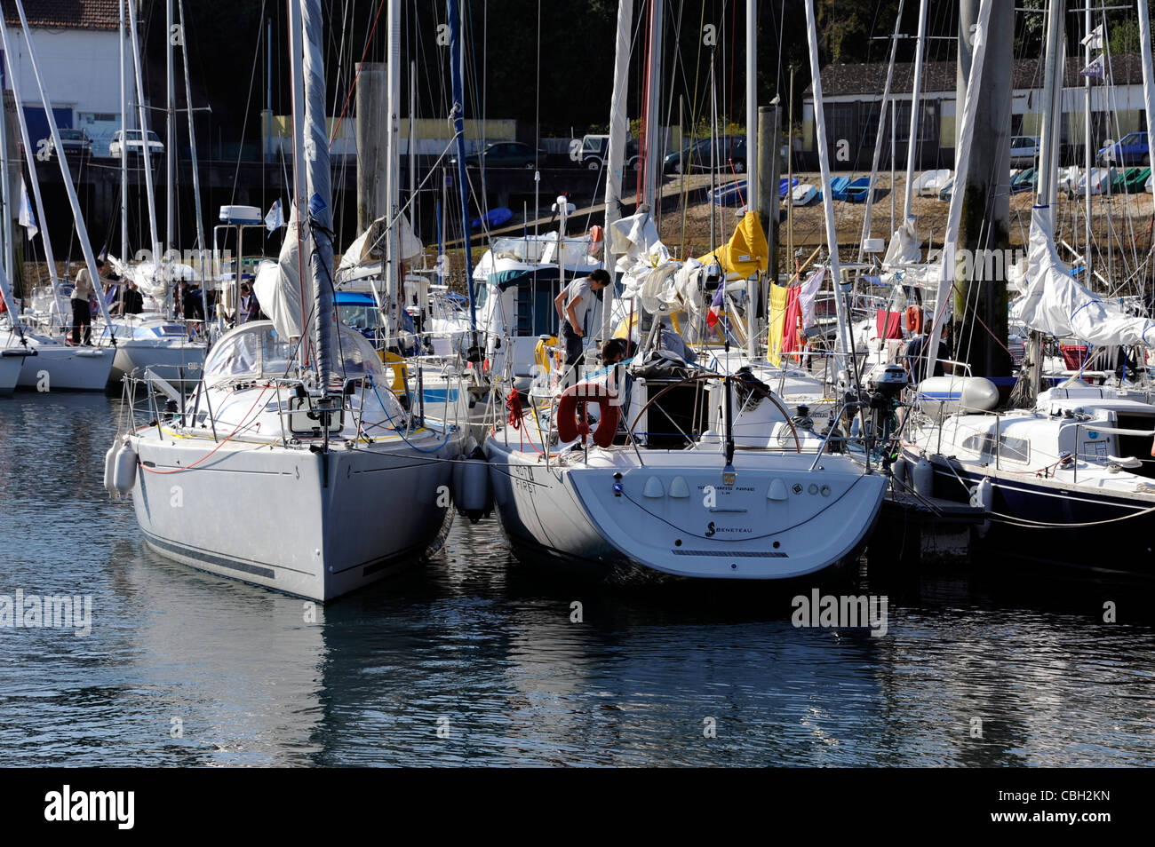 Port Tudy harbour,Ile de Groix,Island,Morbihan,Bretagne,Brittany,France ...