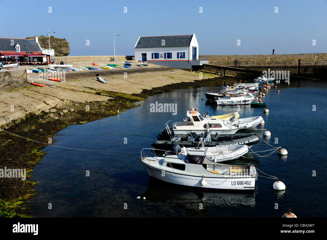 Port Tudy harbour,Ile de Groix,Island,Morbihan,Bretagne,Brittany,France ...