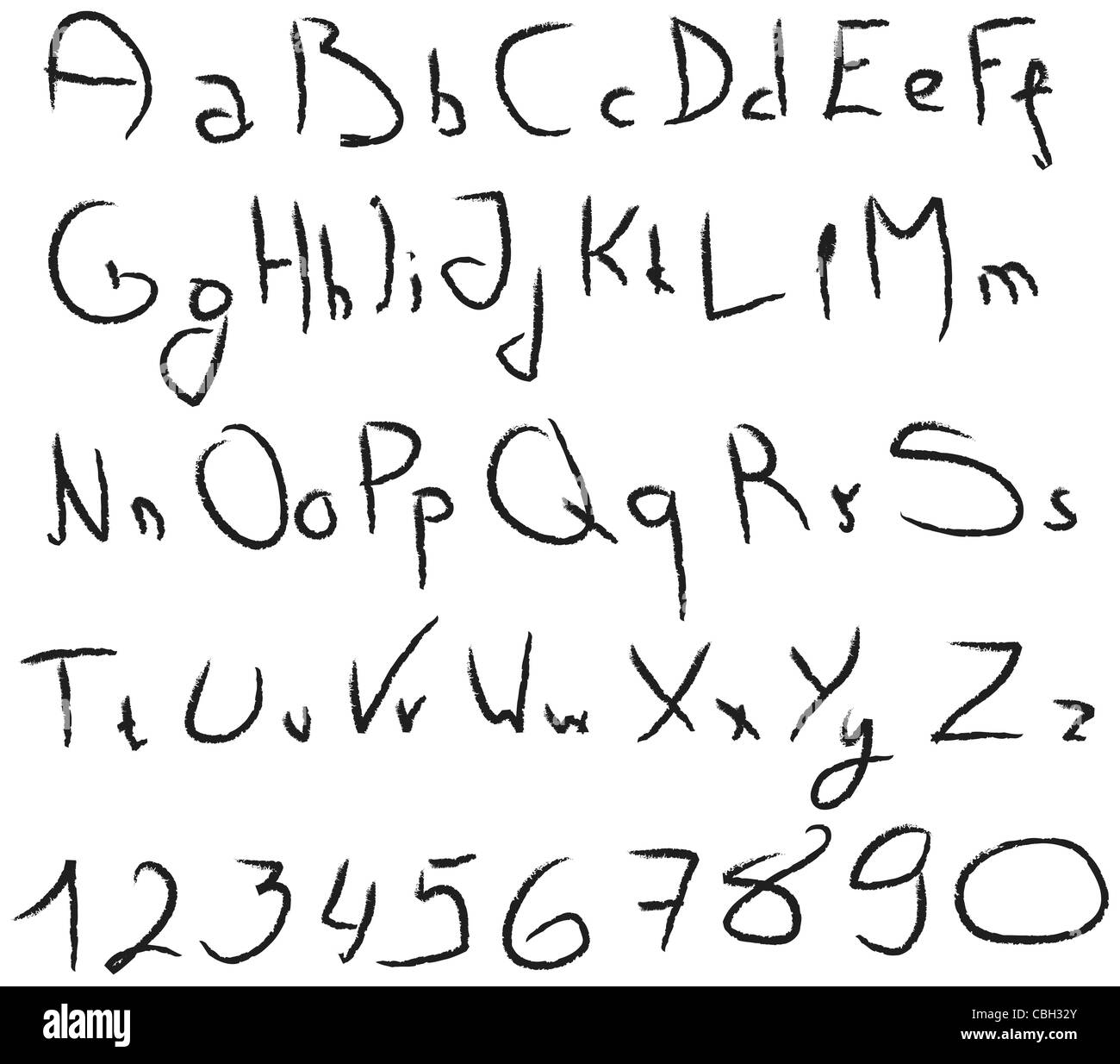 Handwritten alphabet hi-res stock photography and images - Alamy